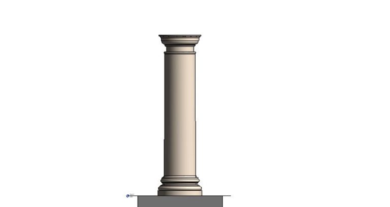 Columna de arquitectura tipo dórica para Revit - Familias Revit Gratis