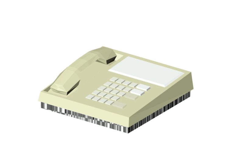Teléfono inalámbrico de oficina para Revit - Familias Revit Gratis