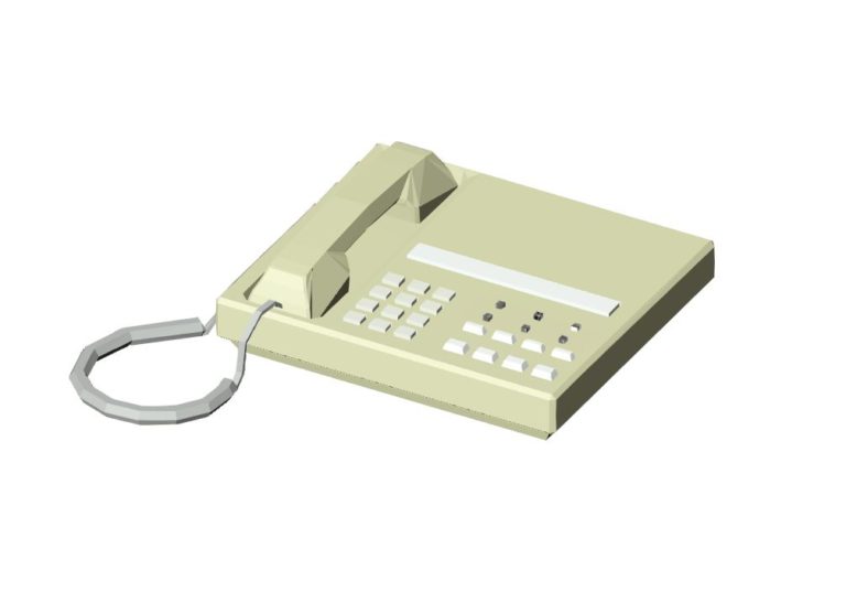 Teléfono para oficina 03 - Familias Revit Gratis