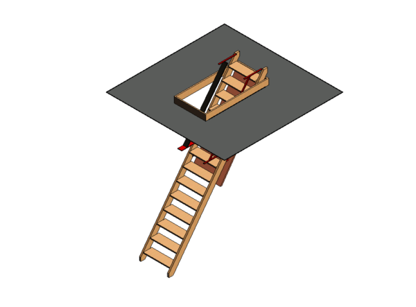 Escaleras del ático para Revit - Familias Revit Gratis