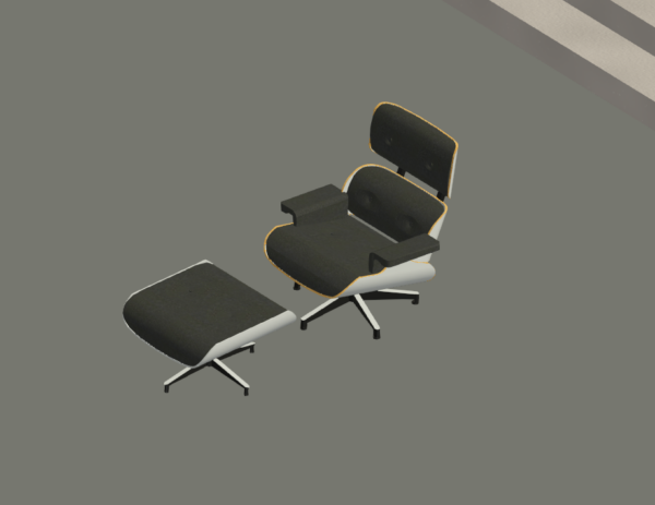 Sillón Reclinable Ottoman para Revit - Familias Revit Gratis
