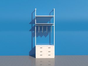 Perchero con cajones para Revit - Familias Revit Gratis