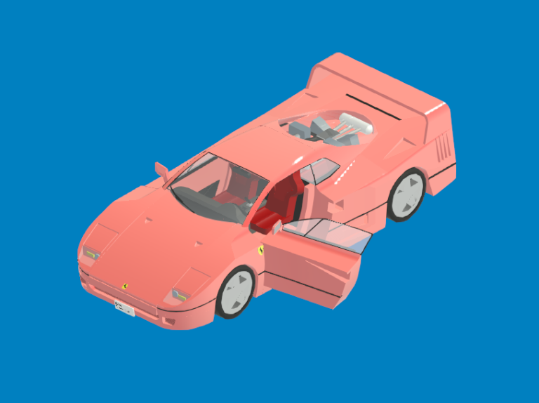 Coche Deportivo Ferrari F40 para Revit - Familias Revit Gratis