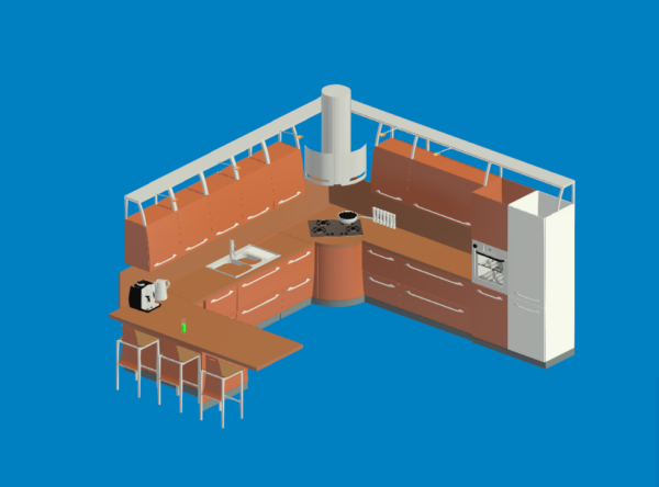 Cocina de cafetín para Revit - Familias Revit Gratis