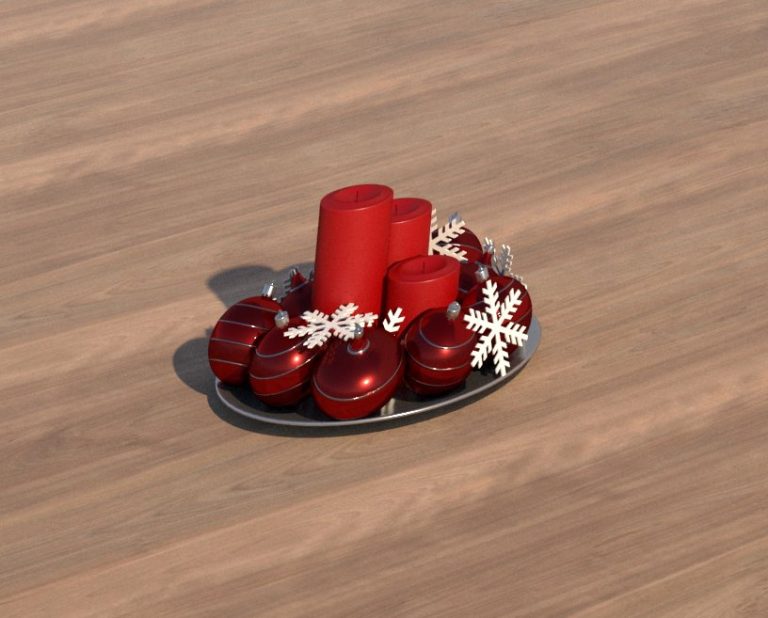 Decoración de mesa navideña para Revit - Familias Revit Gratis