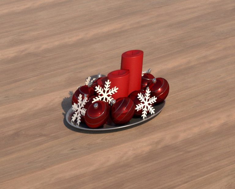 Decoración de mesa navideña para Revit - Familias Revit Gratis