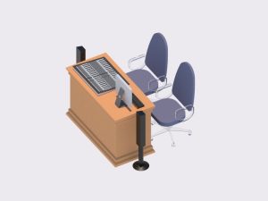 Escritorio para equipos de sonido en Revit - Familias Revit Gratis